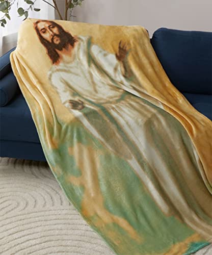 Jesus Christ Religious 50" x 70" Oversized Super Soft Microplush Throw Blanket