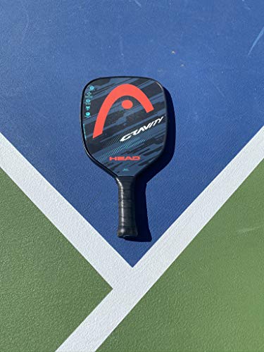 HEAD Graphite Pickleball Paddle - Gravity Paddle with Sweetspot Power Core & Comfort Grip - Teal/Crimson