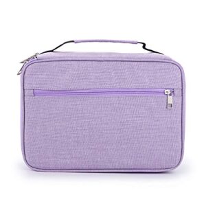 btsky colored pencil case 300 slots pen pencil bag organizer high capacity pens holder with double zippers multilayer holder for prismacolor crayola colored pencils watercolor pens & gel pens purple