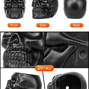 Dashamce Skull Planter Dish Large Flower Pot Container Box Halloween Skull Candy Bowl Desk Decoration