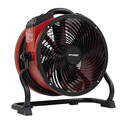 XPOWER X-39AR Professional Axial Fan with Sealed Motor (1/4 HP) for Water Damage Restoration and Powerful Focused Air Circulation of up to 60 feet (Blue)