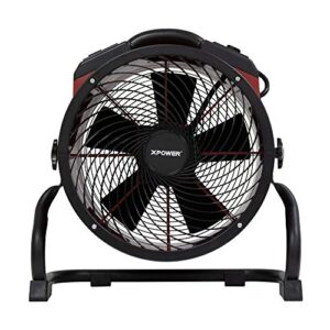 XPOWER X-39AR Professional Axial Fan with Sealed Motor (1/4 HP) for Water Damage Restoration and Powerful Focused Air Circulation of up to 60 feet (Blue)