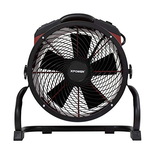 XPOWER X-39AR Professional Axial Fan with Sealed Motor (1/4 HP) for Water Damage Restoration and Powerful Focused Air Circulation of up to 60 feet (Blue)