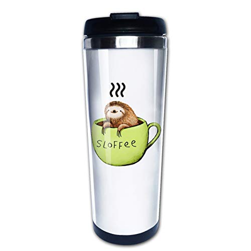 Sloth Travel Mug Tumbler With Lids Coffee Cup Stainless Steel Water Bottle 15 oz