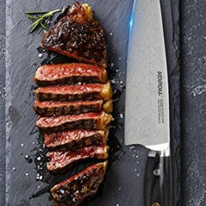 KONOLL Chef Knife Professional 8" Kitchen Knife German HC Stainless Steel Meat Vegetables Knives with Gift Box