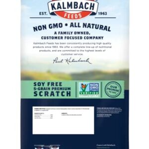 Kalmbach Feeds Soy Free Non-GMO 5 Grain Premium Scratch Grain Treat for Chickens, 50 lb