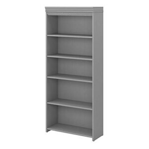 bush furniture fairview 5 shelf bookcase, cape cod gray