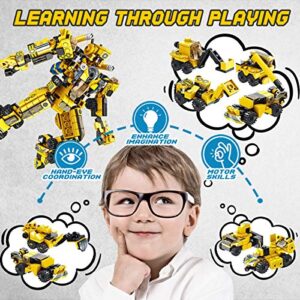 Innorock Robot STEM Building Toys - Educational Robots Trucks Projects Activities Blocks Cool Toy Game for 6 7 8 9 10 11 12 Year Old Boys Girls Gift Set STEAM Learning Education Puzzles Blocks