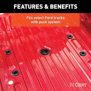 CURT 16027 Replacement Silverado, Sierra 2500, 3500, Ford F250, F350 Puck System 5th Wheel Adapter with Standard Rails, 25,000 lbs