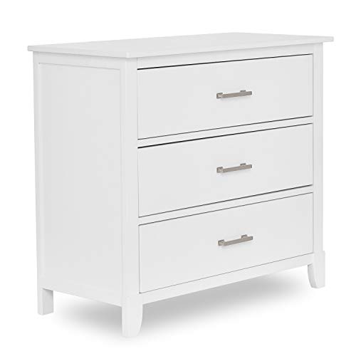 Dream on Me Universal 3 Drawers Chest | Kids Bedroom Dresser | Three Drawers Dresser Mid Century Modern, White