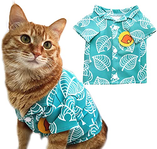 YuDanae Animal Tom Shirt Hood Headwear for Cat Small Dog Pet Cosplay Costume (White Shirt)