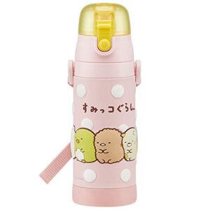 skater sdpv5 children's stainless steel direct drinking 3d water bottle, kids, 16.2 fl oz (480 ml), sumikko gurashi girls