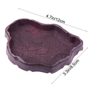 Balacoo Reptile Feeder Bowl Resin Bearded Dragon Food and Water Feeding Dish for Lizard,Gecko,Bearded Dragon,Turtle