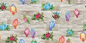 stitch & sparkle melody garden-abloom birds 100% cotton fabric 44" wide, quilt crafts cut by the yard