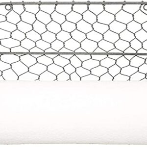 Tribello Farmhouse Wall Paper Towel Holder Chicken Wire Wall Decor Galvanized Metal Finish