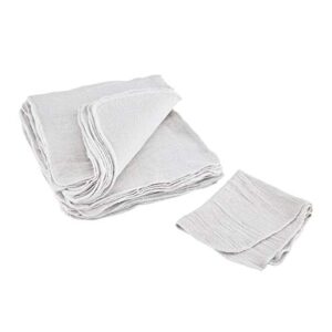 SupremePlus Auto-Mechanic Shop Towels, Shop Rags 100% Cotton Commercial Grade Perfect for Your Garage, Auto Body Shop (13"x14"), 12 Pack (White)