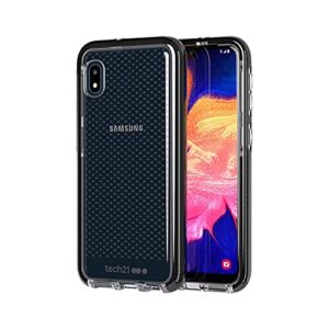 tech21 evo check series gel case for samsung galaxy a10e - smokey black