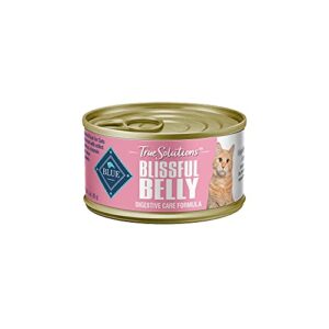 blue buffalo true solutions blissful belly natural digestive care adult wet cat food, chicken 3-oz cans (pack of 24)