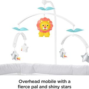 Fisher-Price Baby Bedside Sleeper Soothing Motions Bassinet With Lights Music Vibrations & Overhead Mobile, Windmill