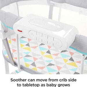 Fisher-Price Baby Bedside Sleeper Soothing Motions Bassinet With Lights Music Vibrations & Overhead Mobile, Windmill