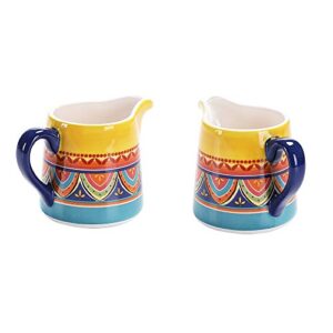 Bico Tunisian Ceramic Sugar and Cream Set, Dishwasher Safe