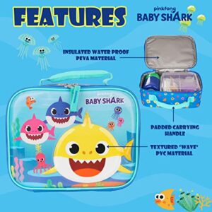 AI ACCESSORY INNOVATIONS Baby Shark Lunch Box for Kids & Toddlers, Girls & Boys Insulated Lunch Bag With Padded Carrying Handle