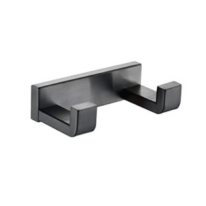 lexora bagno bianca stainless steel double robe hook - gun metal