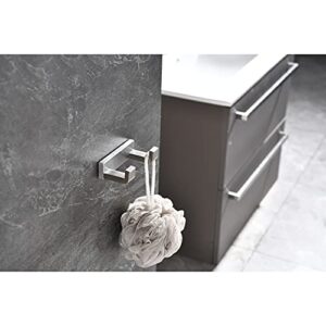 Lexora Bagno Bianca Stainless Steel Double Robe Hook - Gun Metal