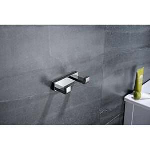 Lexora Bagno Bianca Stainless Steel Double Robe Hook - Gun Metal