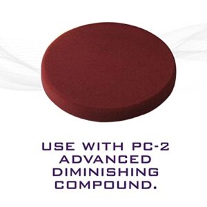 Auto Magic Burgundy Foam Polishing Pad for PC-2 - High-Density Exterior Car Detailing Foam Pad (1-Count)