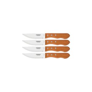 tramontina 5” jumbo steak knives set of 4, sharp knife with wooden handle, ‎camping, kitchen, rustic, 22399079