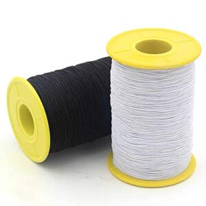 aura naturel 2 pcs 0.5mm white and black elastic thread 547 yard