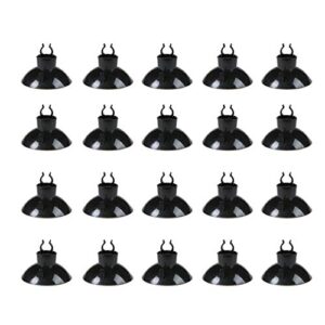 JIH 25 Feet Standard Airline Tubing Black with Suction Cups for Aquariums,Terrariums