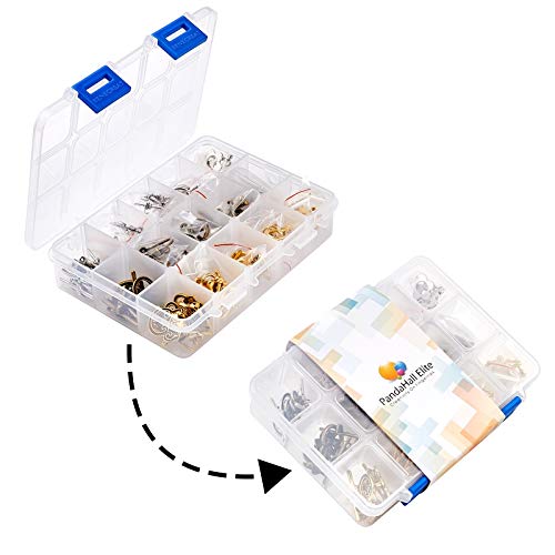 PH PandaHall 60 Sets Toggle Clasp, 15 Styles T-bar Closure Clasps IQ Toggle Clasps Flower Heart Clasps Fastener Hook Toggle Connectors TBar End Clasps for Necklace Bracelet Jewelry Making