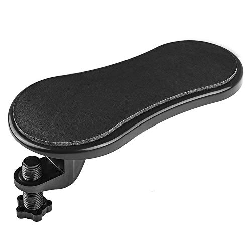 XBY-US Computer Arm Rest for Desk and Chair, Sturdy Mouse Arm Rest, arm Support for Computer Desk，Extender Rotating Elbow Pad Holder for Table, Office,Adjustable for Easy Typing & Pain Relief(Black)