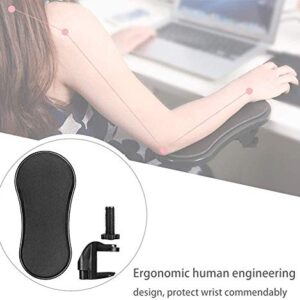 XBY-US Computer Arm Rest for Desk and Chair, Sturdy Mouse Arm Rest, arm Support for Computer Desk，Extender Rotating Elbow Pad Holder for Table, Office,Adjustable for Easy Typing & Pain Relief(Black)