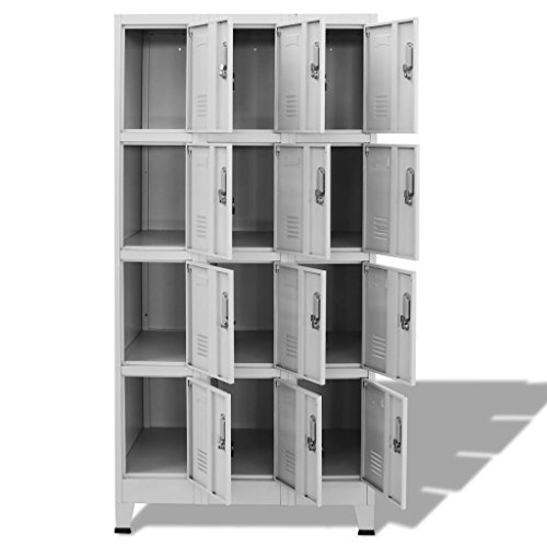 WooDlan Metal Storage Cabinet Locker Cabinet Tall Office Cabinet with 12 Compartments