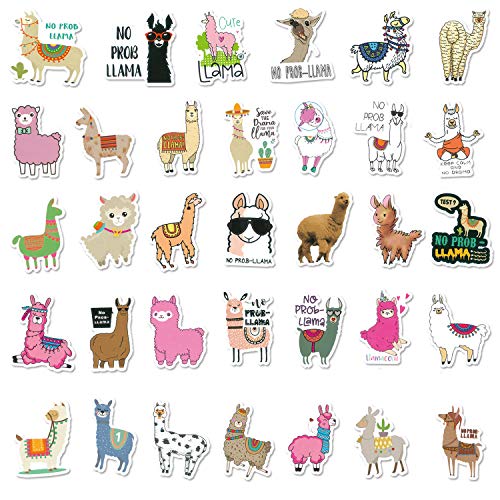 150 PCS Lovely Alpaca Stickers for Kids Teens Llama Vinyl Waterproof Stickers for Laptop Water Bottle