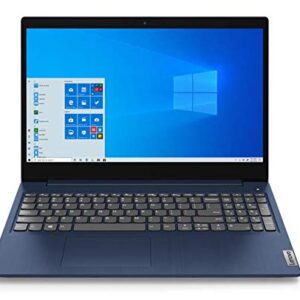 Lenovo IdeaPad 3 15.6" HD Laptop PC, Intel 10th Gen Core i3-1005G1 CPU, 8GB DDR4 RAM, 256GB SSD, Camera, WiFi, Bluetooth,Windows 10 S Mode - Abyss Blue- 1-Year McAfee