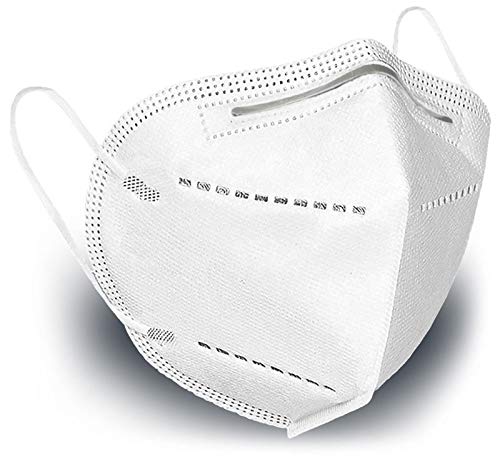 Plexon Disposable Ear Loop 4 Ply Face Protection Mask, PM2.5, Non-woven Fabric, Purifying and Breathable, Medium Size with Nose Bridge Clip (Pack of 10)