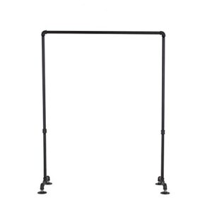 william roberts vintage industrial heavy duty hanging rod garment rolling closet organizer rack (36 in., flange feet)