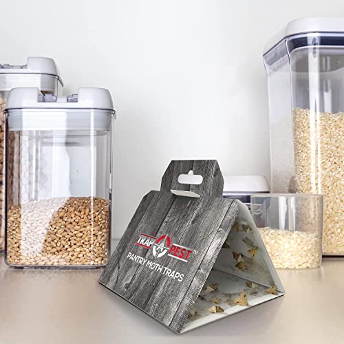 8 Pack Pantry Moth Traps- Safe and Effective for Food and Cupboard- Glue Traps with Pheromones for Pantry Moths