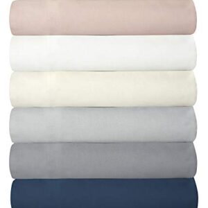 ROYALE LINENS Soft Home Brushed Percale Ultra Soft 100% Cotton, Full 4-Piece Sheet Set, White