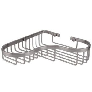 signature hardware 916762 solid brass l shaped shower basket