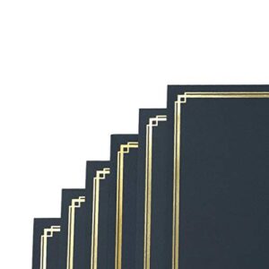 Gartner Studios Certificate Holder, Black with Gold Foil Detail, Fits 8.5” x 11” Documents, 36 Count (54515)