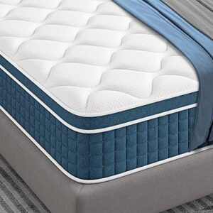 koorlian twin mattress - 10 inch hybrid innerspring mattress in a box, cool comfort mattress with breathable memory foam and pocket spring,mattress-twin size,180 night trial