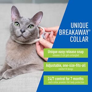 Adams Plus Flea & Tick Collar for Cats | Breakaway Collar | 2 Pack | 7 Months Protection | Kills & Repels Fleas, Flea Eggs, Flea Larvae and Kills Ticks, Nymphs, and Tick Larvae