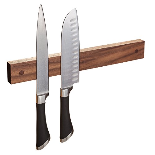 wooDsom Fridge Mount, Magnetic Knife Holder (Walnut, 12 inches)