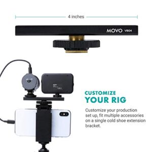 Movo iVlogger Vlogging Kit for iPhone - Lightning Compatible Video Vlog Kit - Accessories: Phone Tripod, Phone Mount, LED Light and Shotgun Microphone - for YouTube Starter Kit or iPhone Vlogging Kit