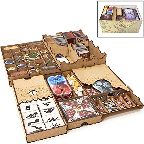 TowerRex Storage Organizer for Gloomhaven with Forgotten Circles Expansion Storage for Gloomhaven Organizer Kit Token Box Card Insert